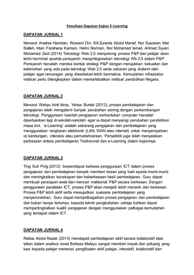 Penulisan dapatan kajian | PDF