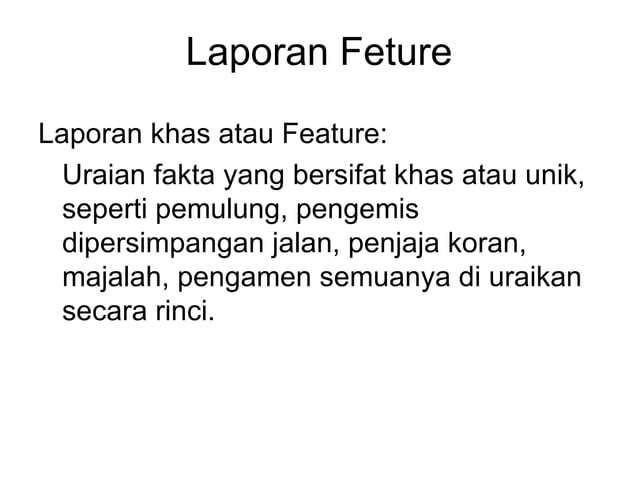 Penulisan feature | PPT