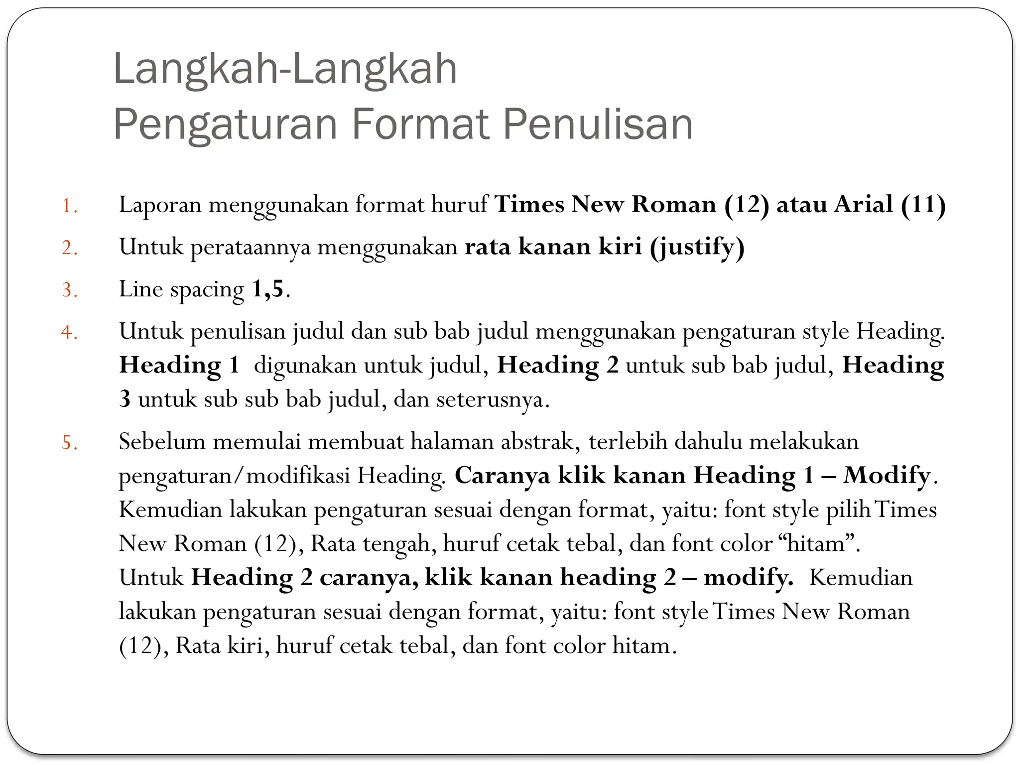 PENULISAN FORMAT LAPORAN DENGAN MENGGUNAKAN MICROSOFT WORD.pptx