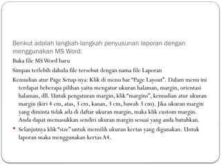 PENULISAN FORMAT LAPORAN DENGAN MENGGUNAKAN MICROSOFT WORD.pptx