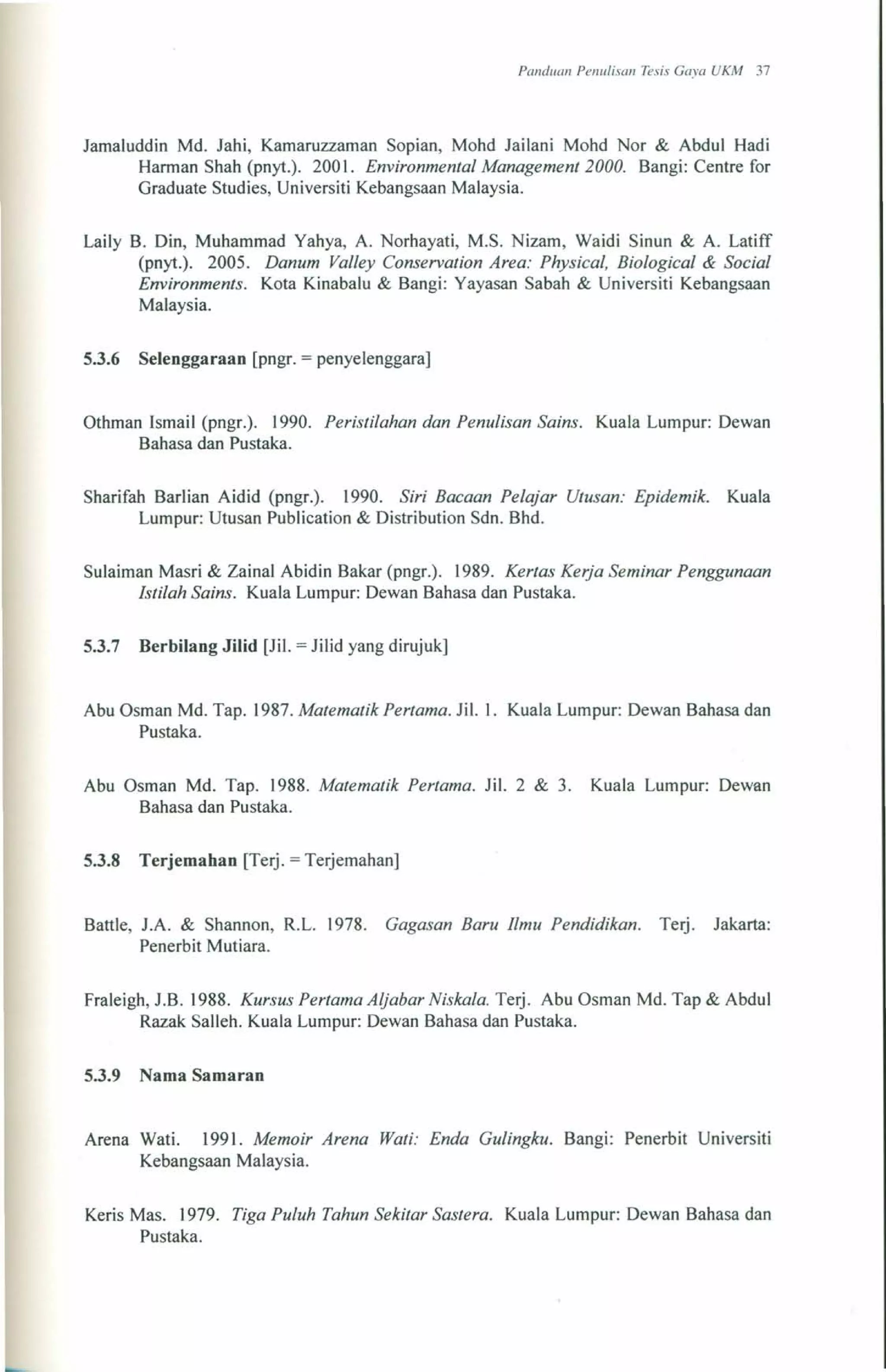 Penulisan gaya ukm | PDF