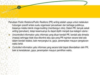 Penulisan Humas.ppt maenariik untuk sebagai | PPT