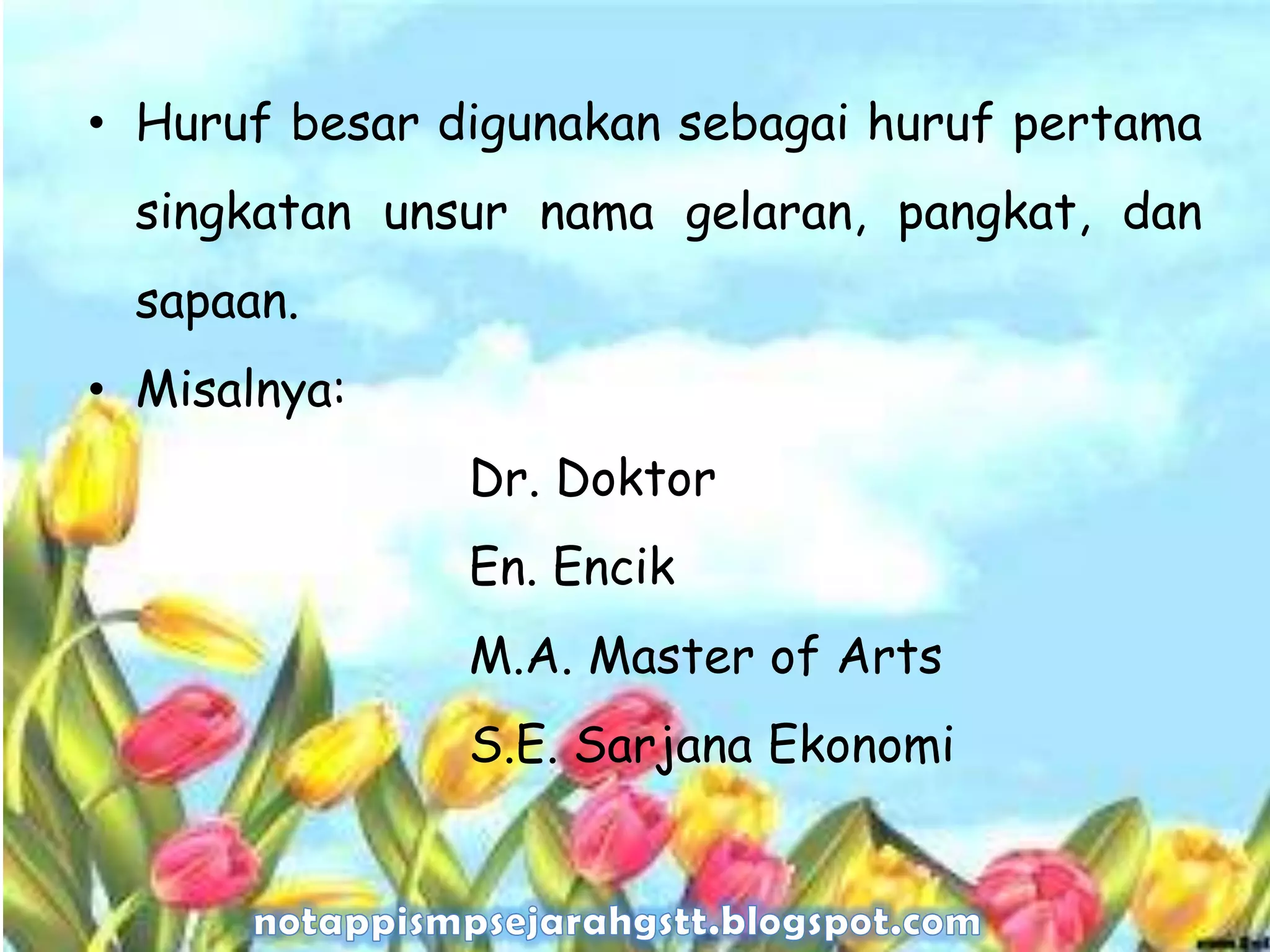 Penulisan huruf | PPSX