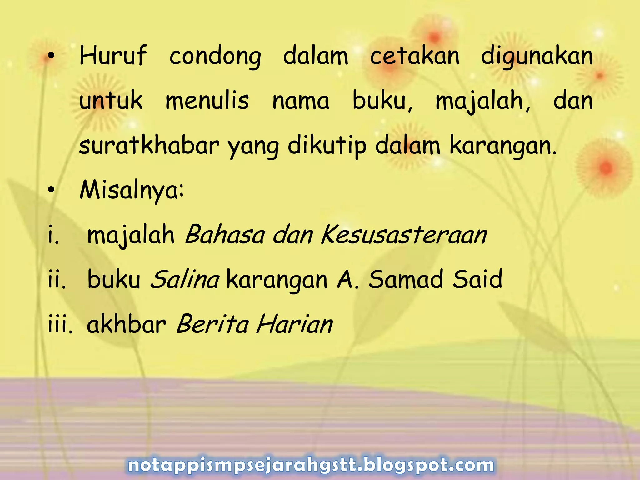 Penulisan huruf | PPSX