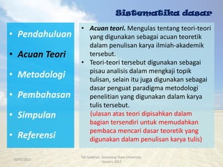 Pengembangan karya ilmiah_untuk mahasiswa teknologi pendidikan Unnes | PPT