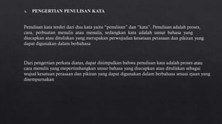 Penulisan Kata ppt | DOCX