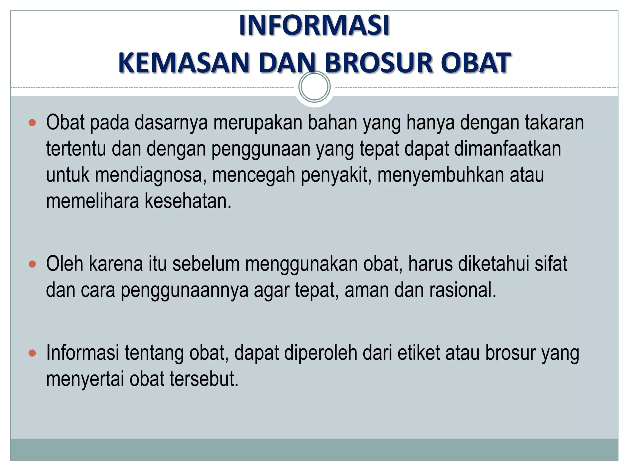 Penulisan kemasan dan label obat | PPTX