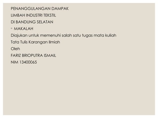 PENGANTAR KARYA TULIS ILMIAH UNTUK DOSEN | PPT