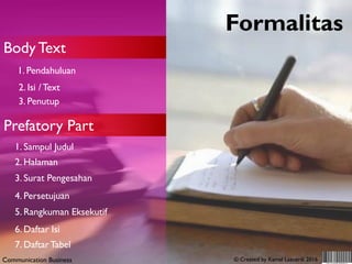 Penulisan Laporan Bisnis Formal | PDF