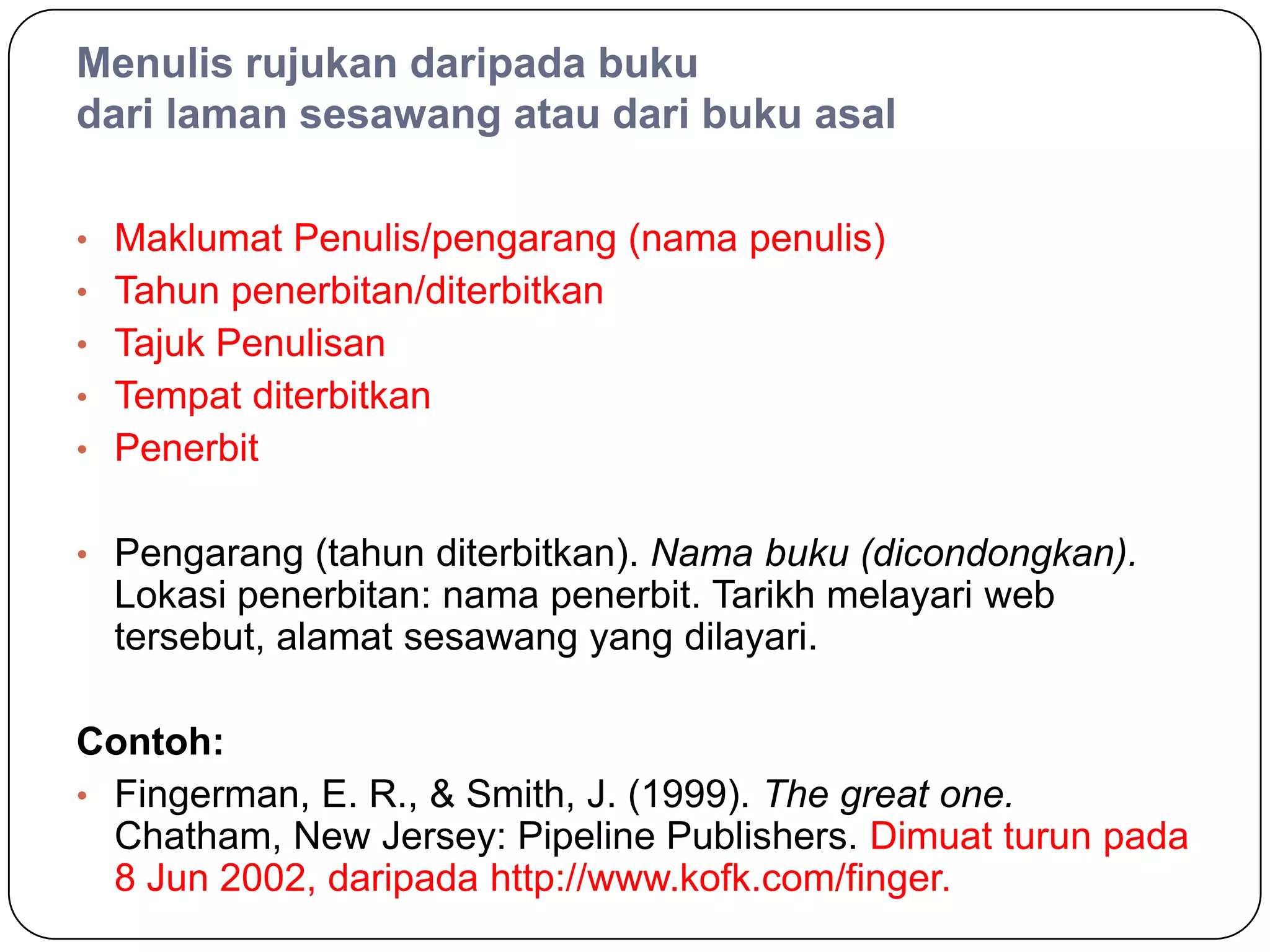 Penulisan mengikut format apa | PPTX