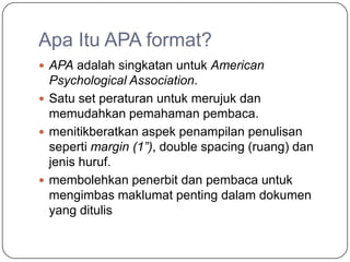 Penulisan mengikut format apa | PPT