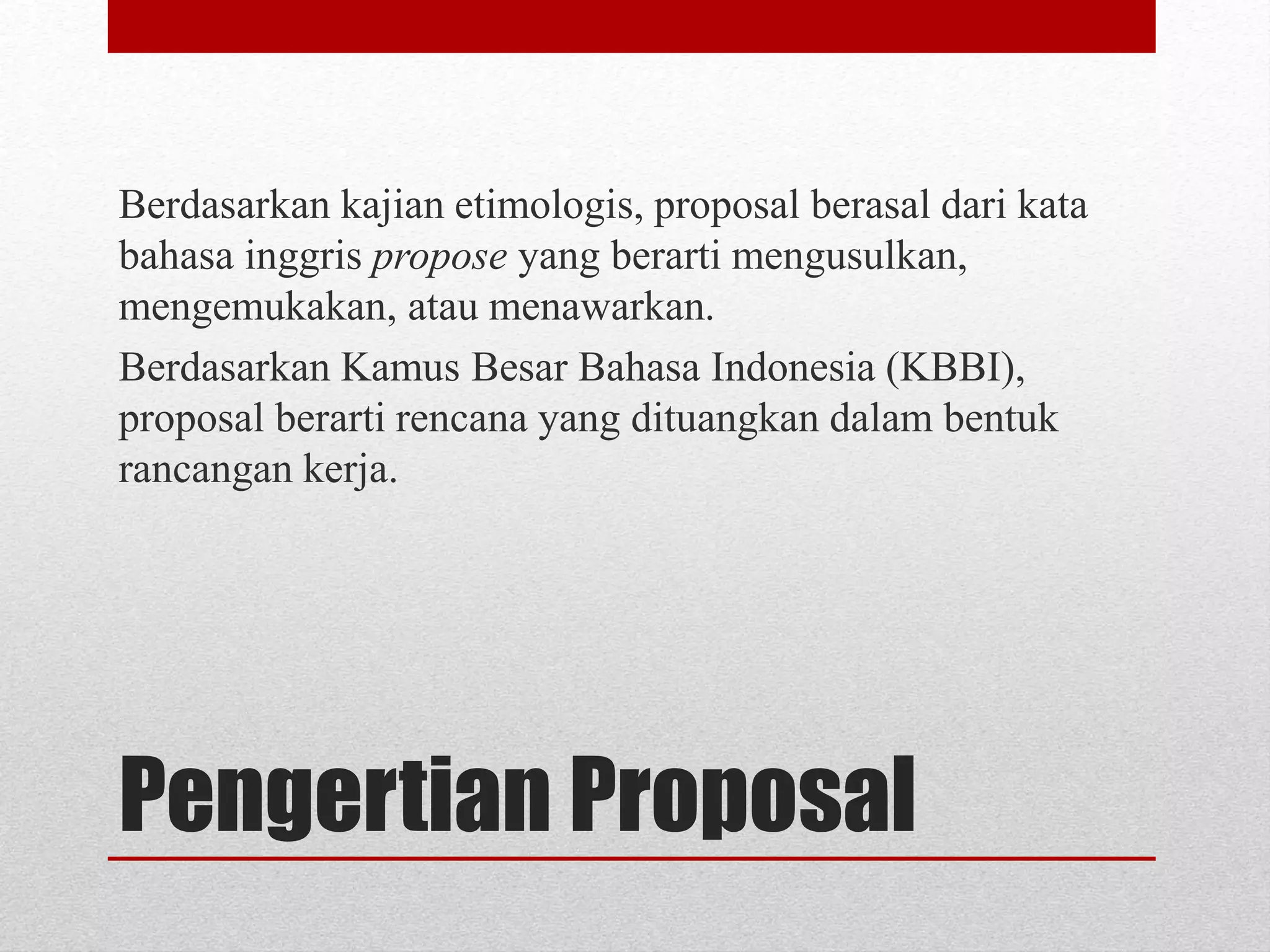 Penulisan proposal | PPTX