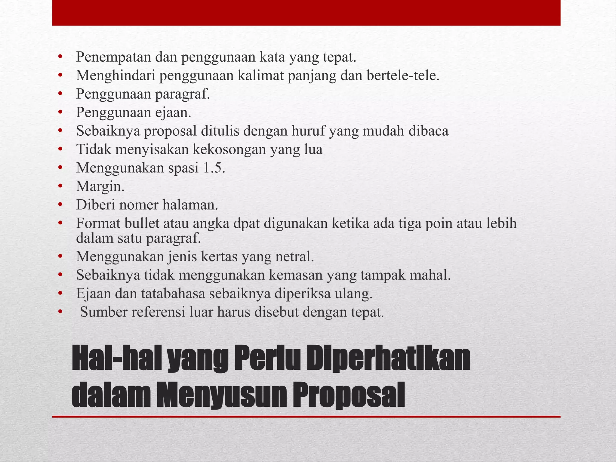 Penulisan proposal | PPTX