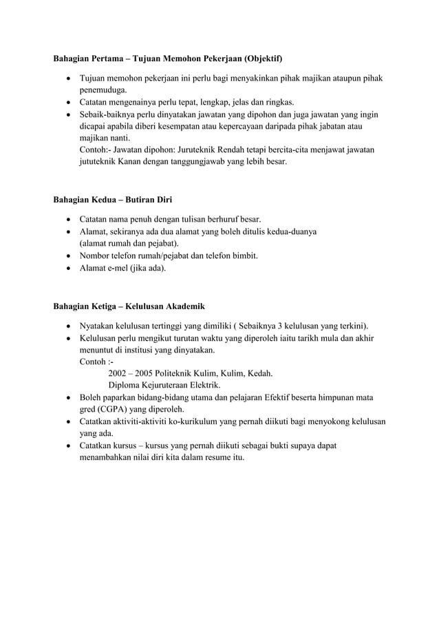 Penulisan resume | DOCX