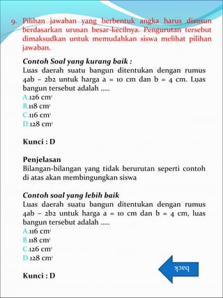Penulisan soal pilihan ganda | PDF