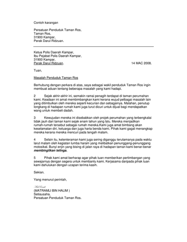 Penulisan surat rasmi | PDF