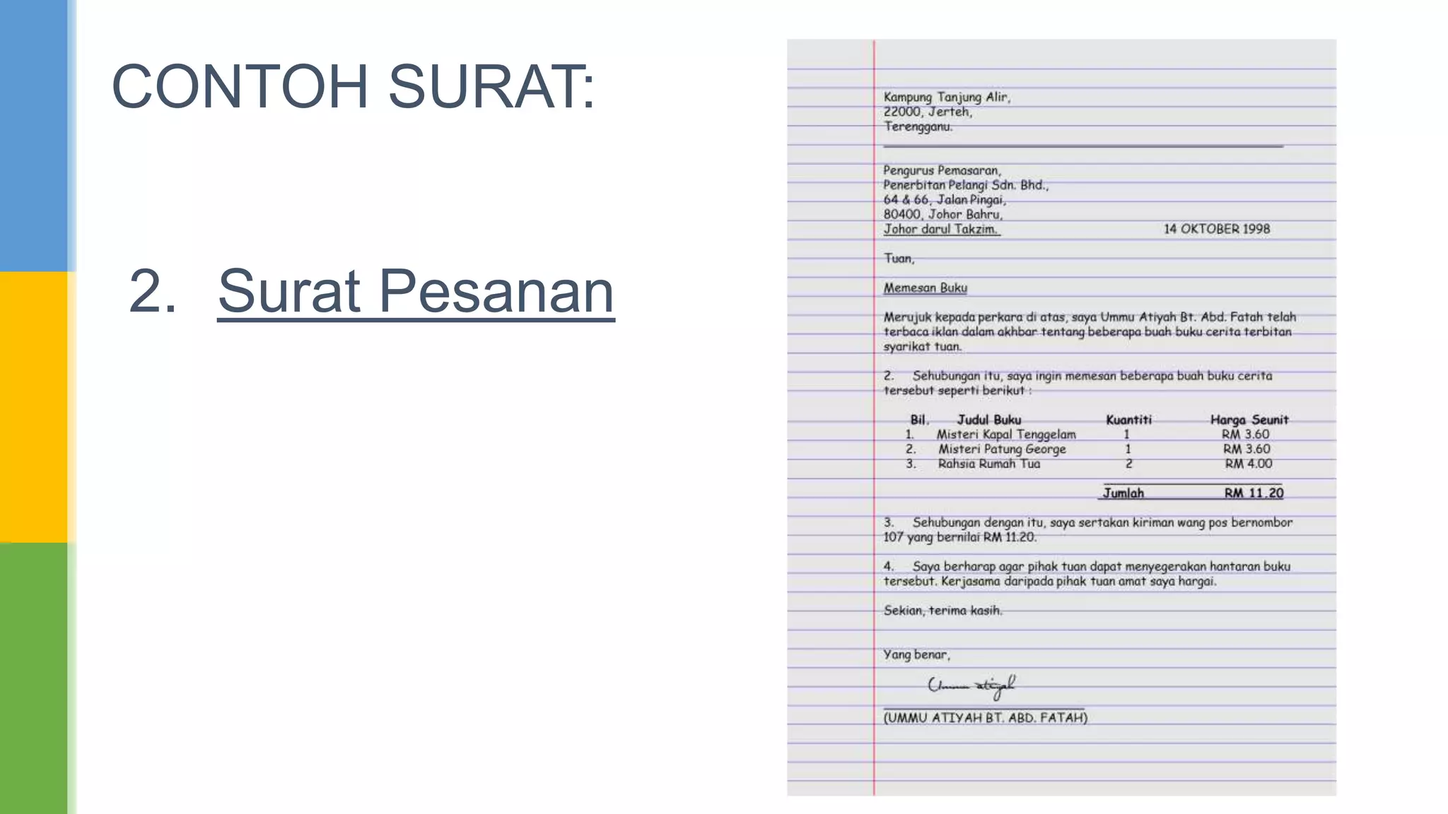 Surat Kiriman Rasmi - Teknik & Format | PPSX