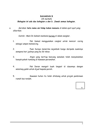 ujian Penulisan tahun 3 | PDF