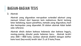 Penulisan Tesis mahasiswa magister teknik | PDF