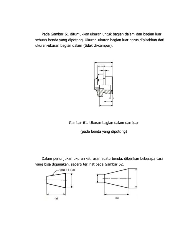 gambar teknik - pemotongan gambar | DOCX