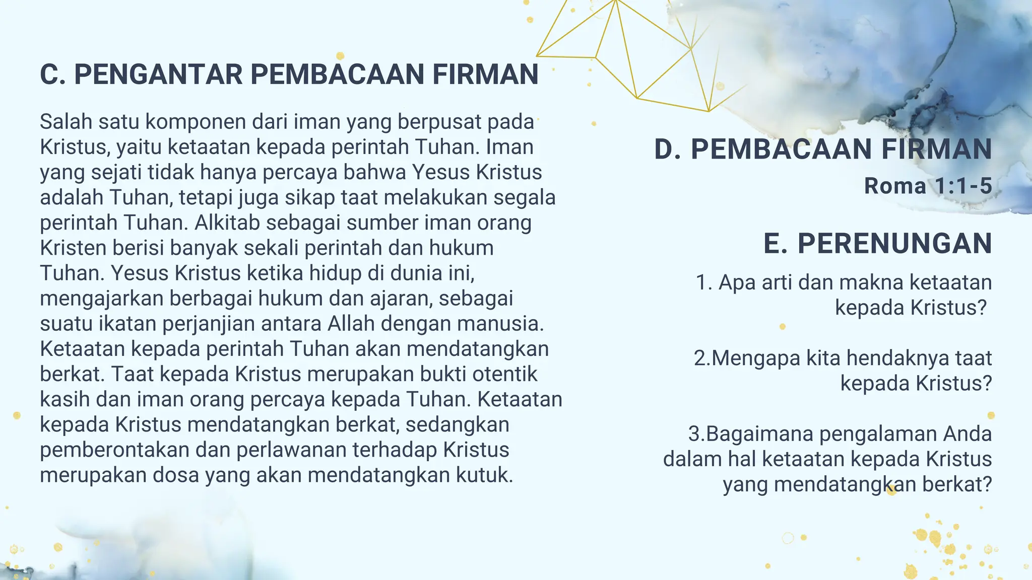 Penuntun Mezbah Keluarga-109 bahan sharing | PPT