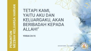 Penuntun Mezbah Keluarga-109 bahan sharing | PDF