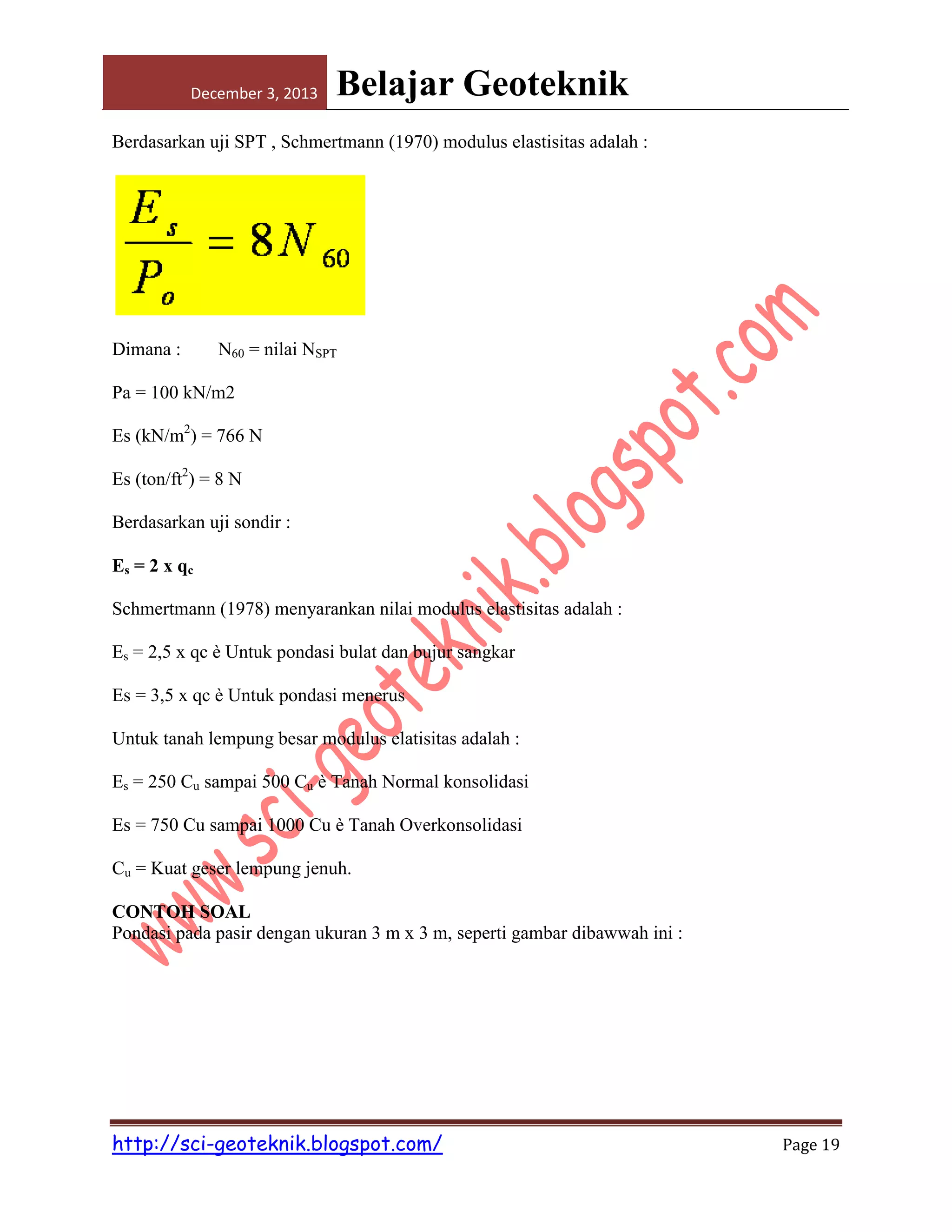 Penurunan pondasi | DOCX