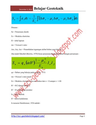 Penurunan pondasi | DOCX