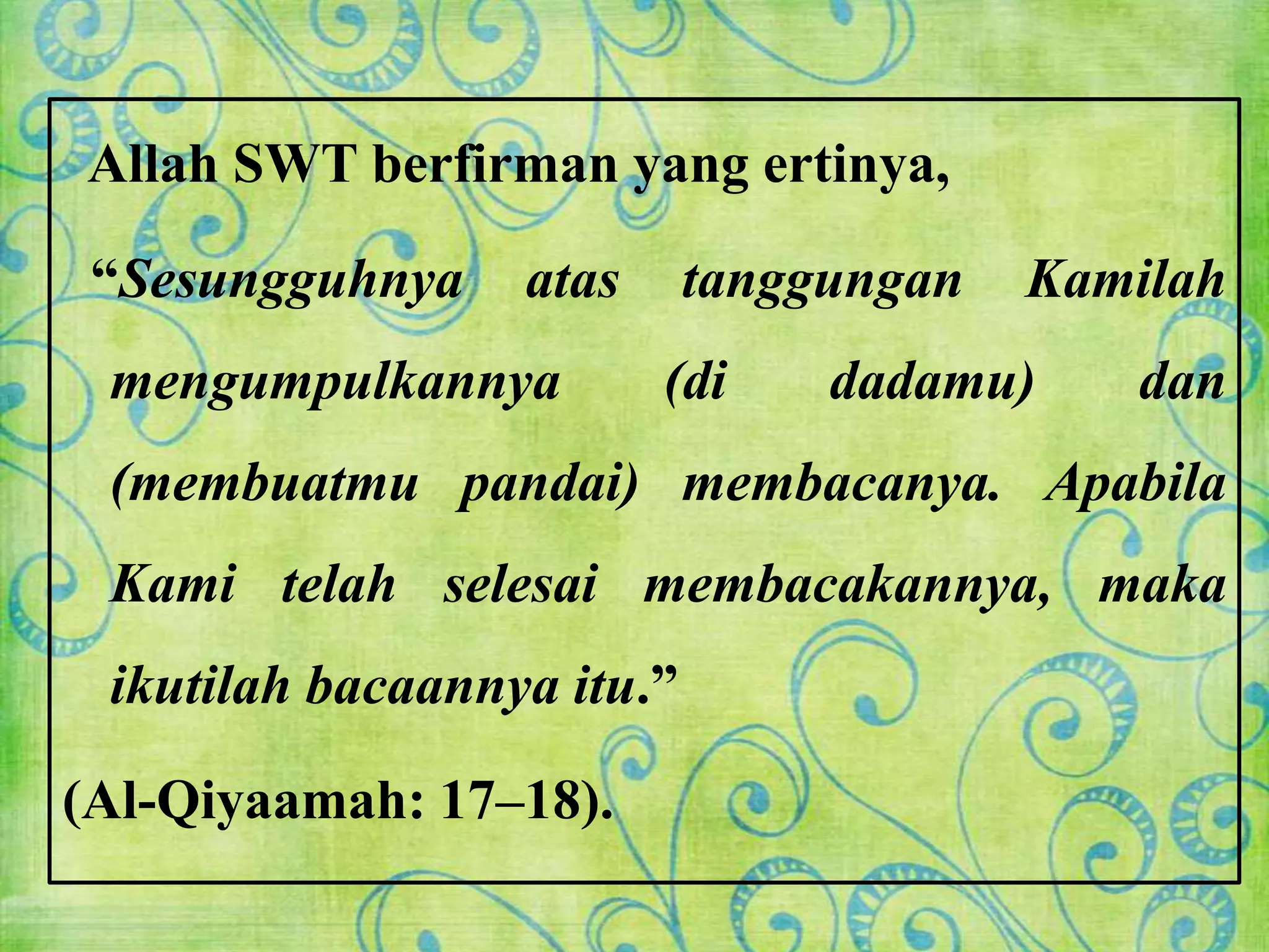 Penurunan dan penulisan al-Quran zaman Rasulullah | PPTX