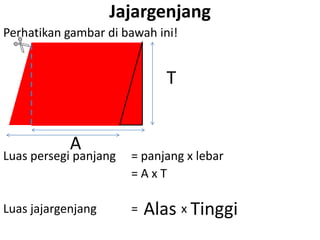 Menentukan rumus segiempat dan segitiga | PPTX