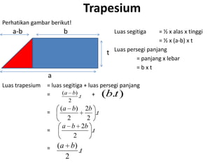 Menentukan rumus segiempat dan segitiga | PPTX