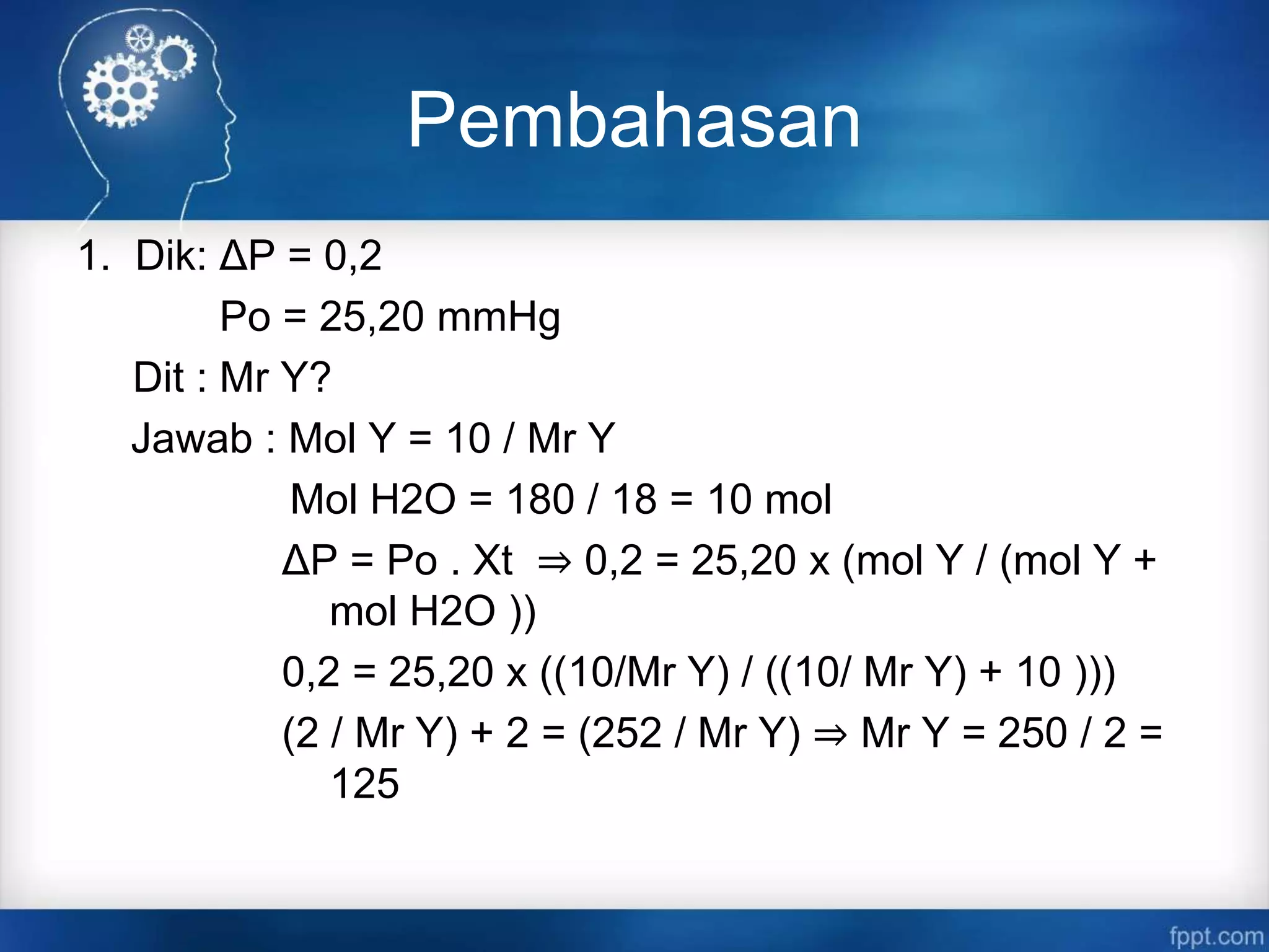 Penurunan Tekanan Uap | PPTX