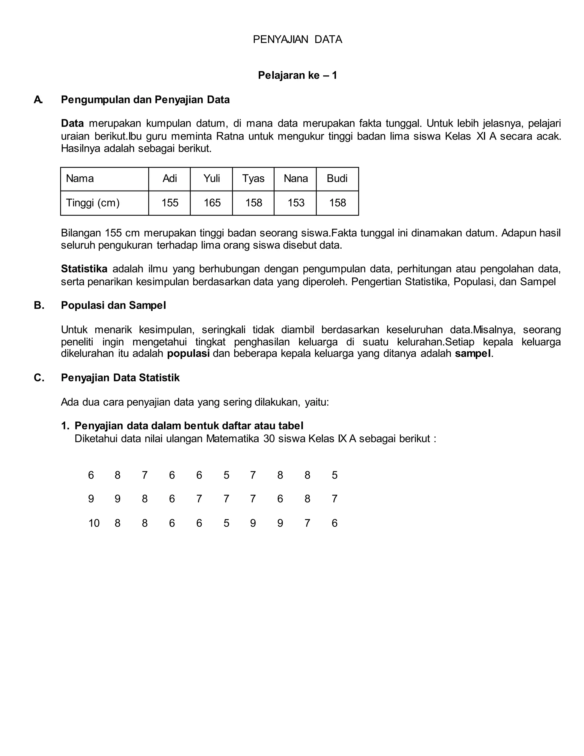 Penyajian data 7 | PDF
