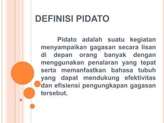 Penyajian ilmiah (pidato) | PPTX