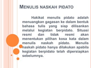 Penyajian ilmiah (pidato) | PPTX
