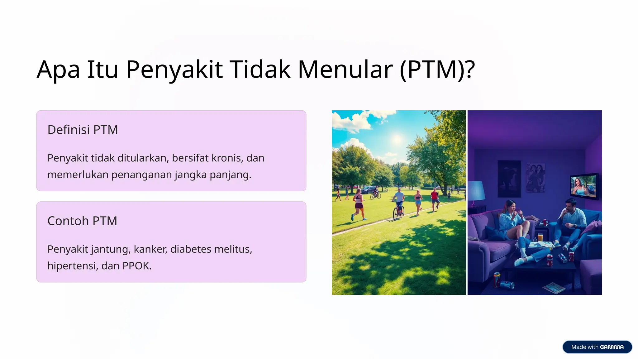 Penyakit Tidak Menular Ptm Dm Dan Ht Pptx