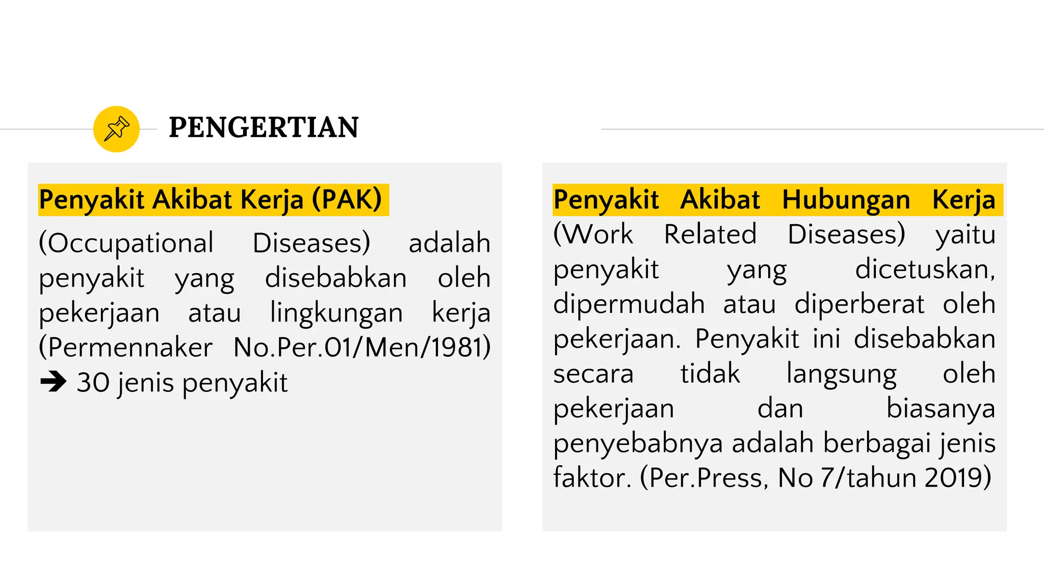 Penyakit Akibat Kerja (PAK) & Akibat Hubungan Kerja ( PAHK)ppt | PPT
