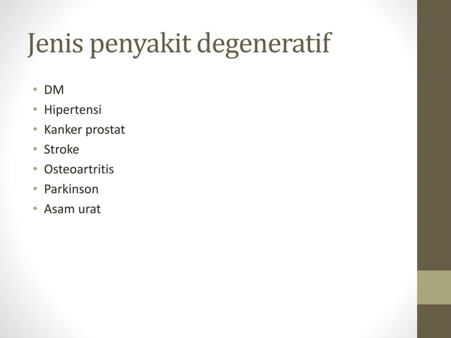Penyakit degeneratif | PPTX