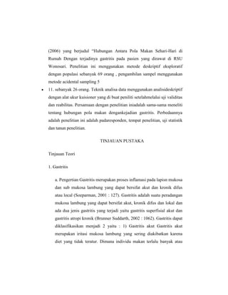 Penyakit gastritis | DOCX