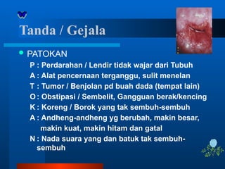 DEFINISI PENYAKIT KANKER TERDIRI DARI DESKRIPSI TANDA2 GEJALA 2.pptx