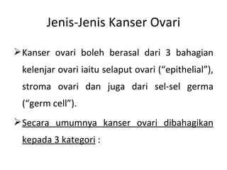 Penyakit kanser ovari | PPT