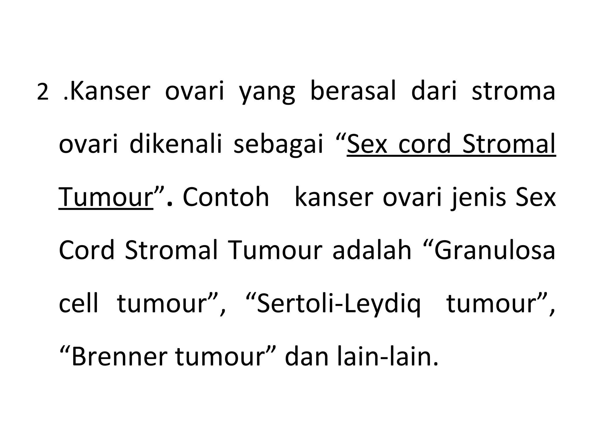 Penyakit kanser ovari | PPT