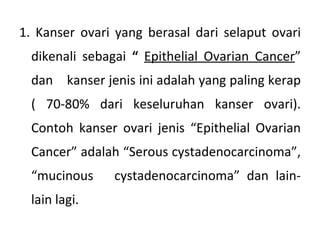 Penyakit kanser ovari | PPT