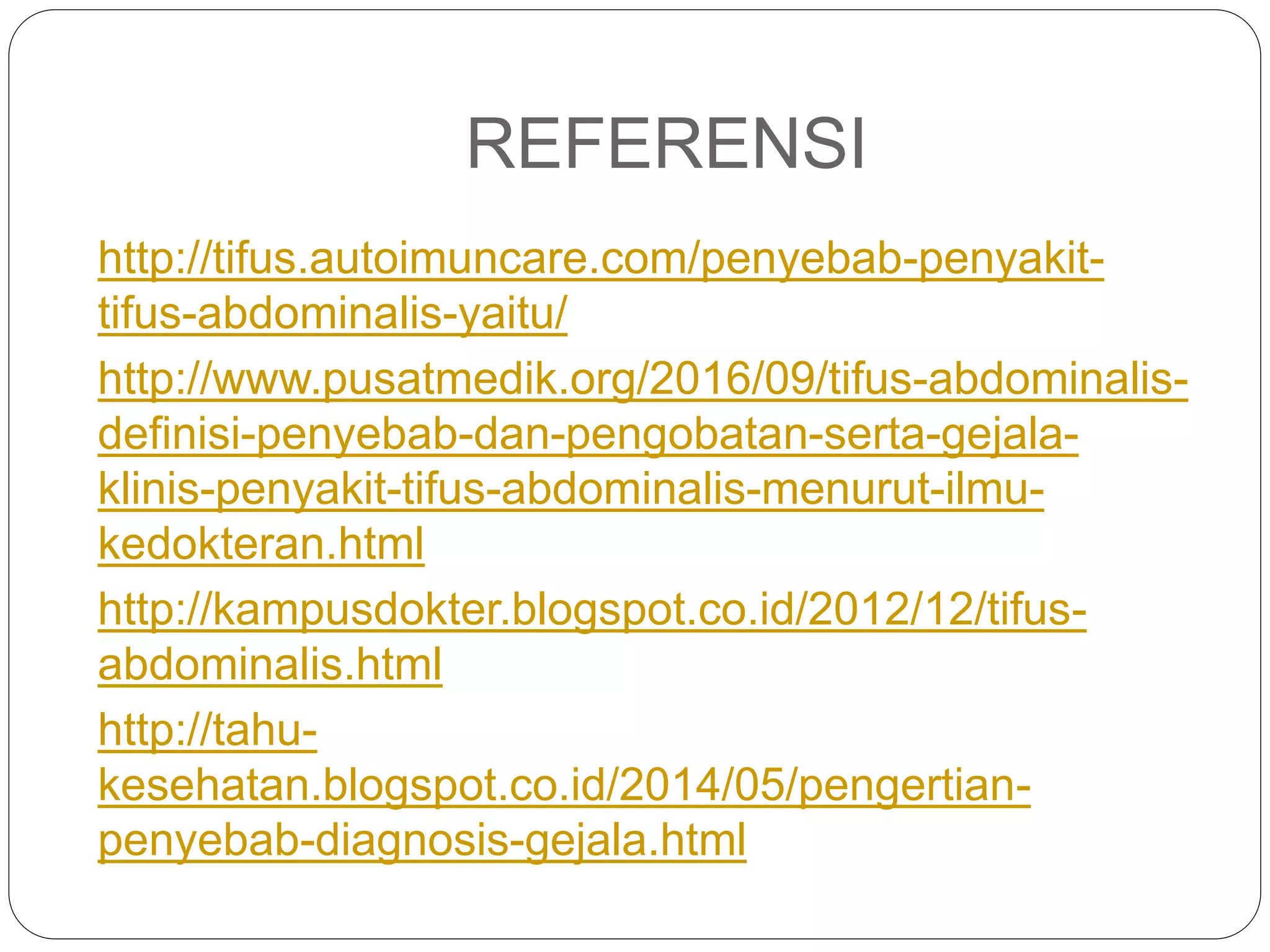 TYPHUS ABDOMINALIS | PPTX