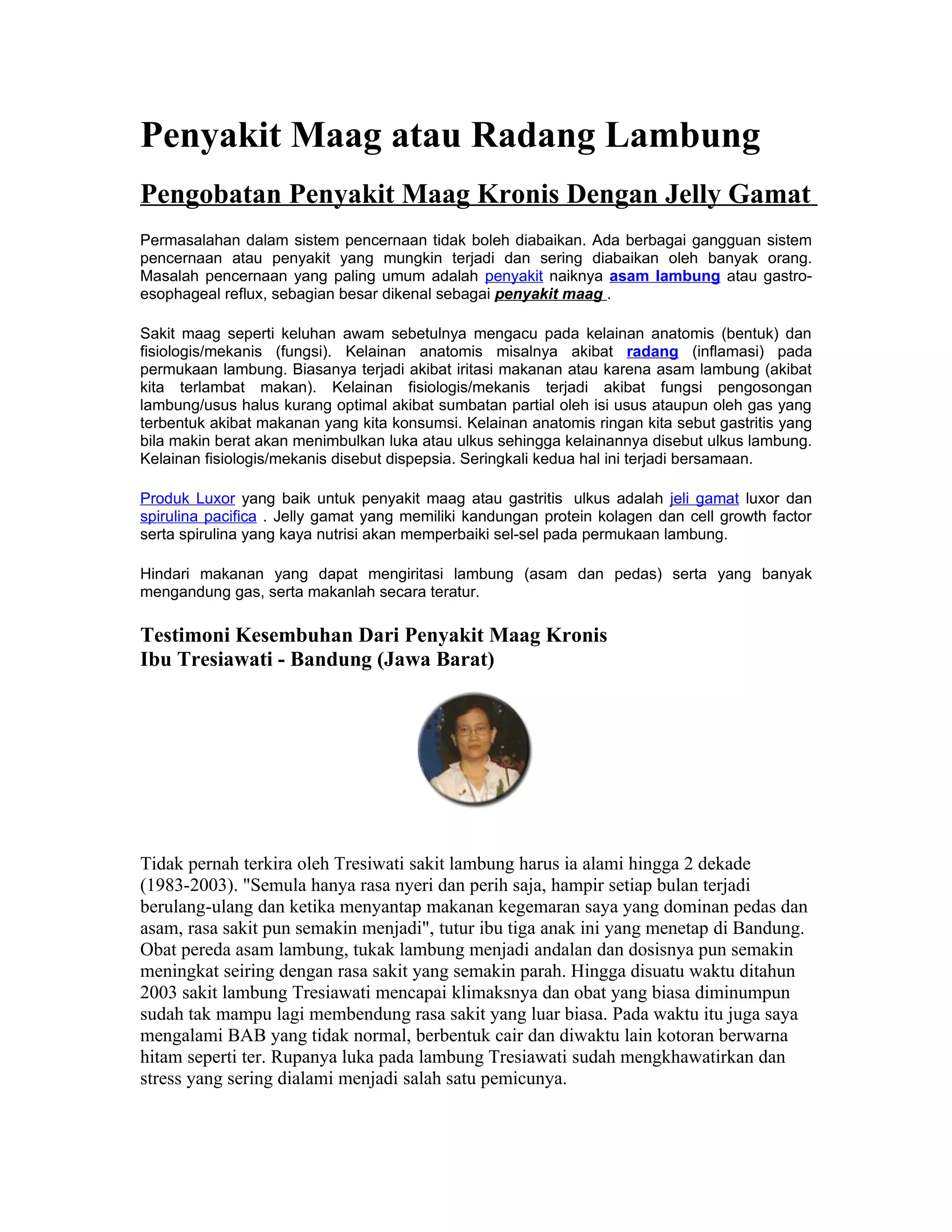 Penyakit maag atau radang lambung | PDF