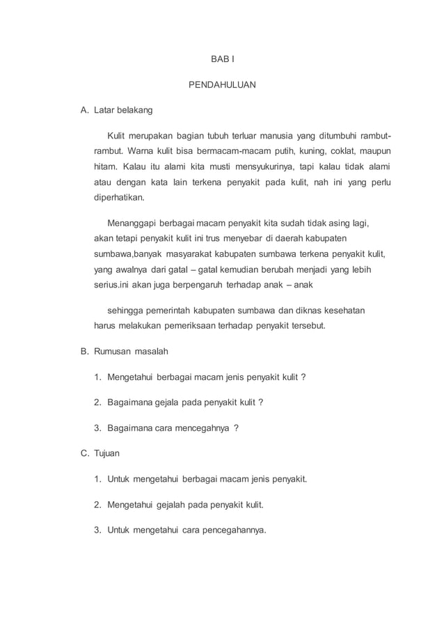 kelainan dan Penyakit pada kulit | DOCX