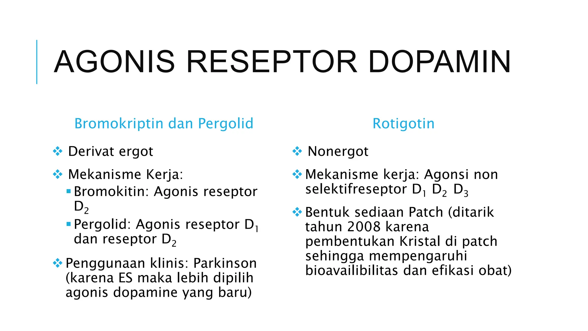 Tatalaksana Penyakit Parkinson secara farmakologi | PPTX