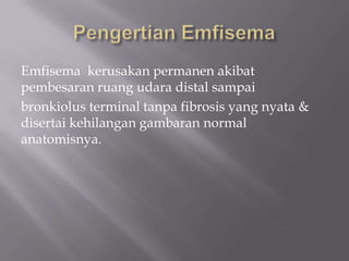 Penyakit paru obstruktif copy | PPTX