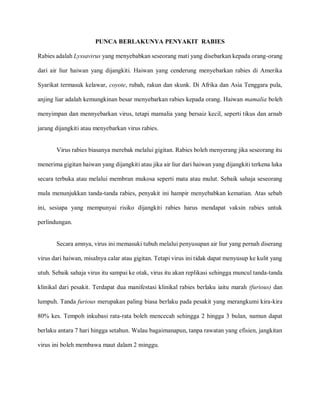 Penyakit rabies | PDF