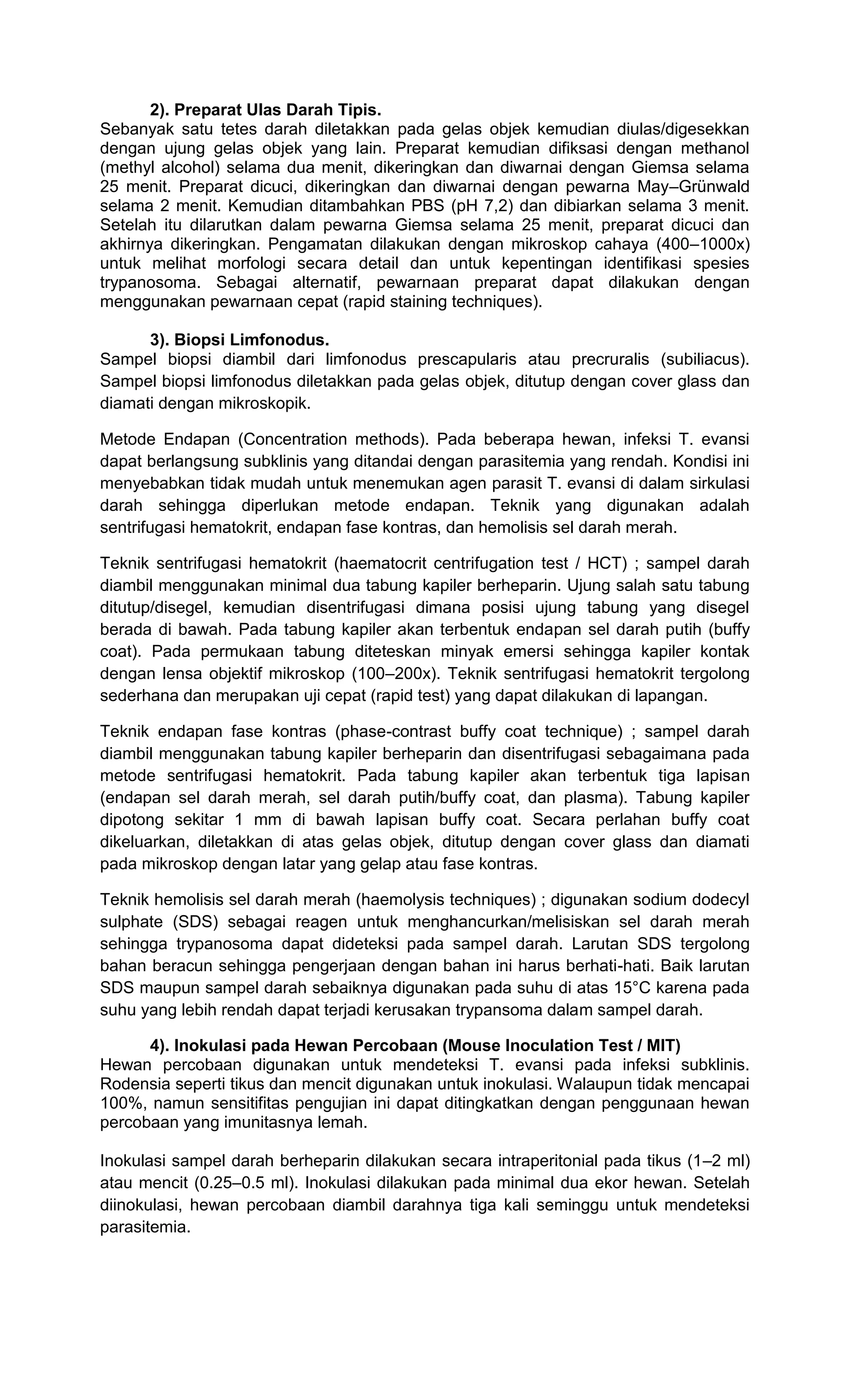Penyakit surra trypanosomiasis | PDF